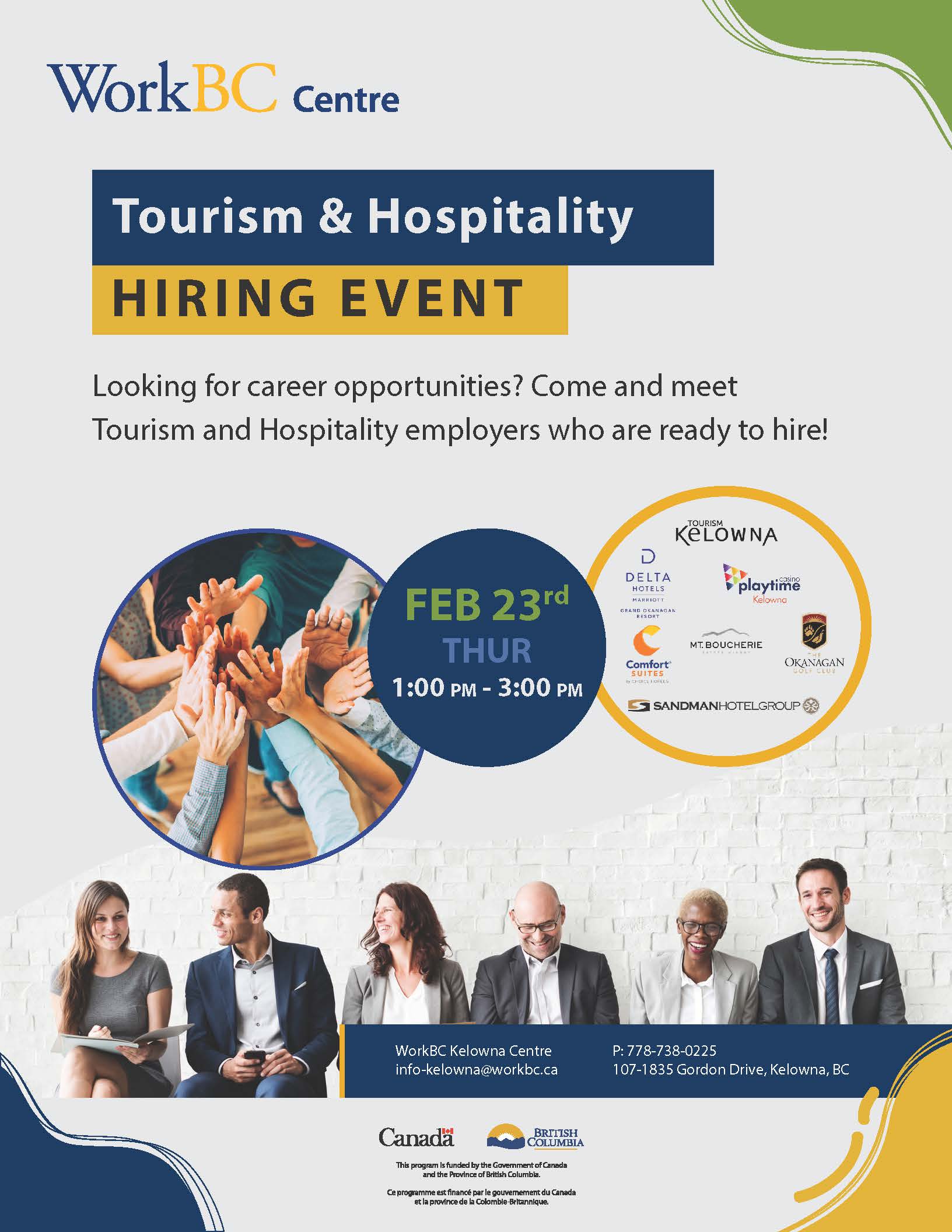 WorkBC Tourism & Hospitality Hiring Event - Central Okanagan Economic ...